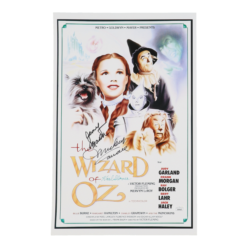 Mickey Carroll, Karl Slover & Jerry Maren Signed "The Wizard of Oz ...