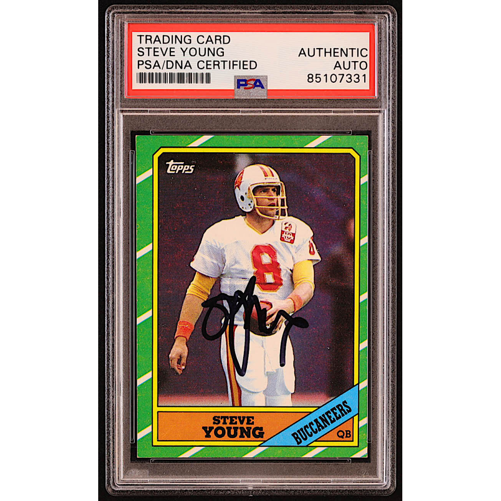 Steve Young Signed 1986 Topps #374 RC (PSA) | Pristine Auction