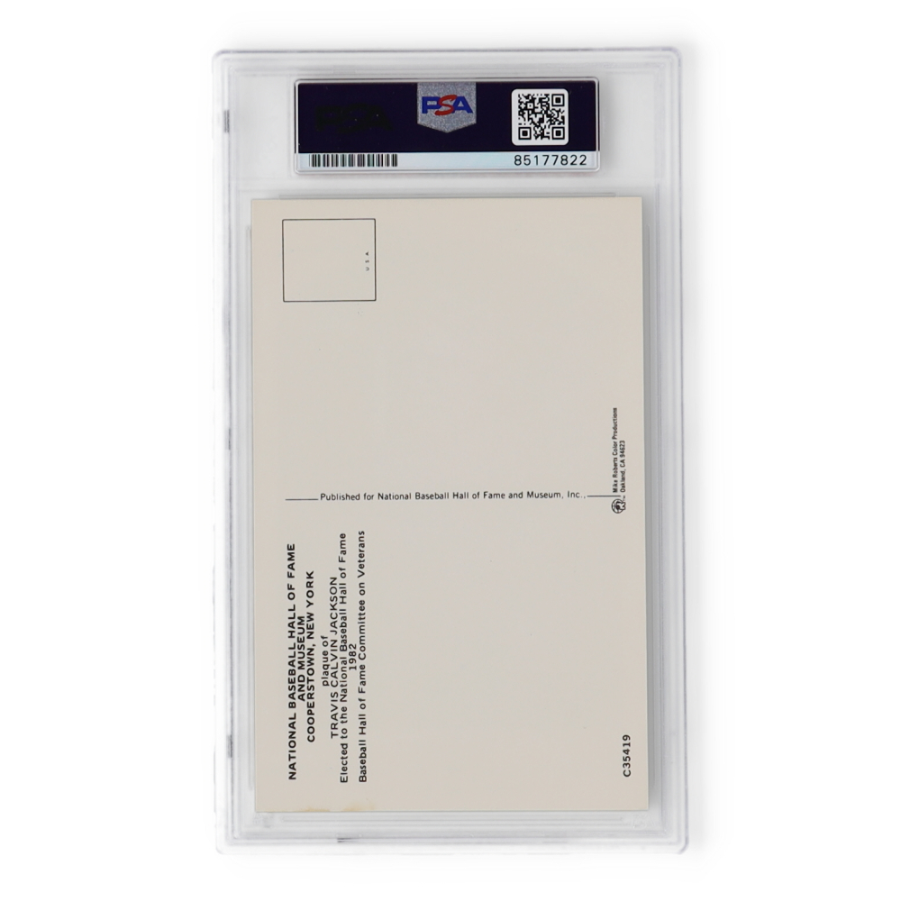 Travis Jackson Signed Hall of Fame Plaque Postcard (PSA) | Pristine Auction