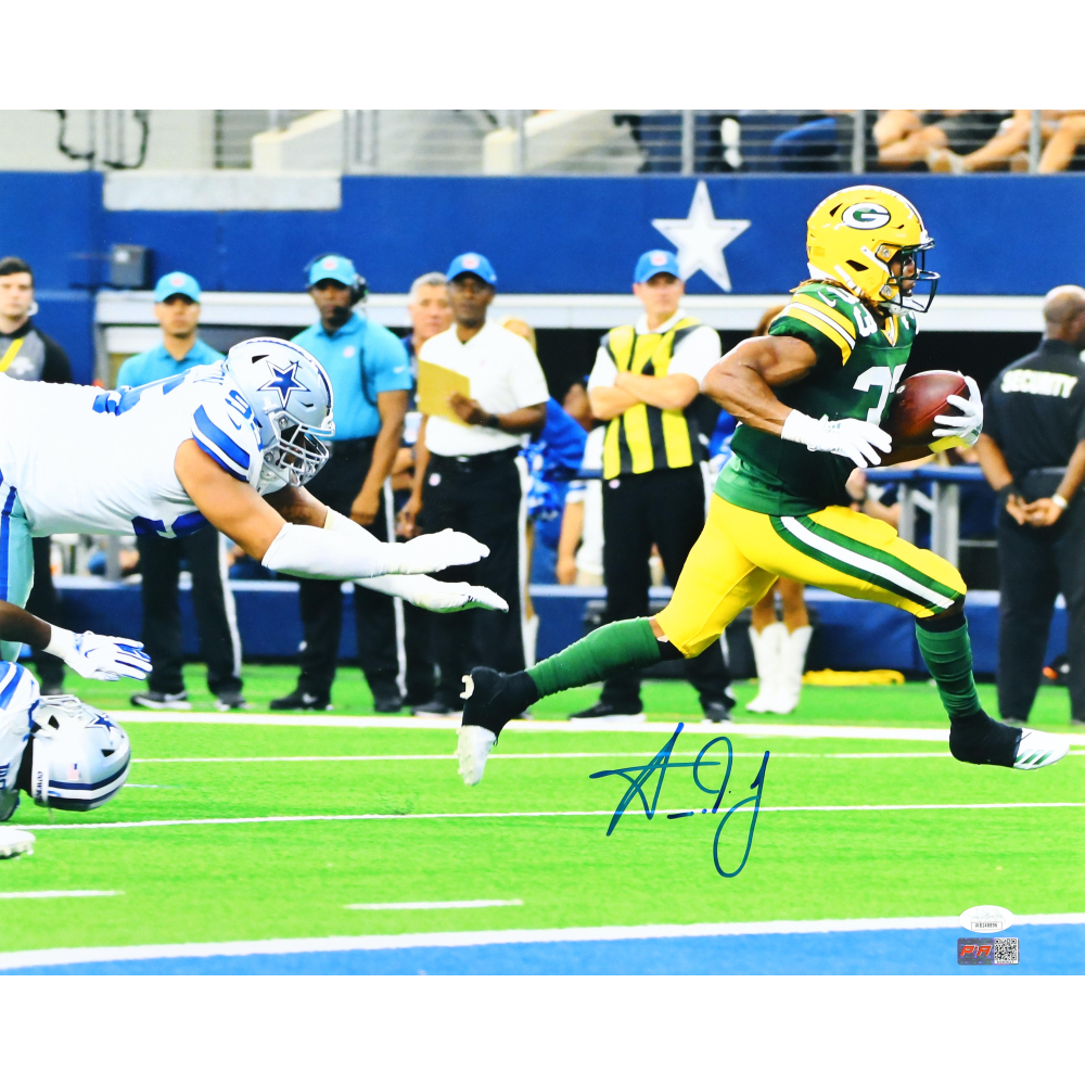 Aaron Jones Signed Packers 16x20 Photo (JSA) | Pristine Auction