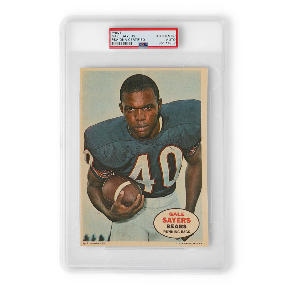 Gale Sayers Signed 1970 Topps Pin Up Inserts (PSA) | Pristine Auction