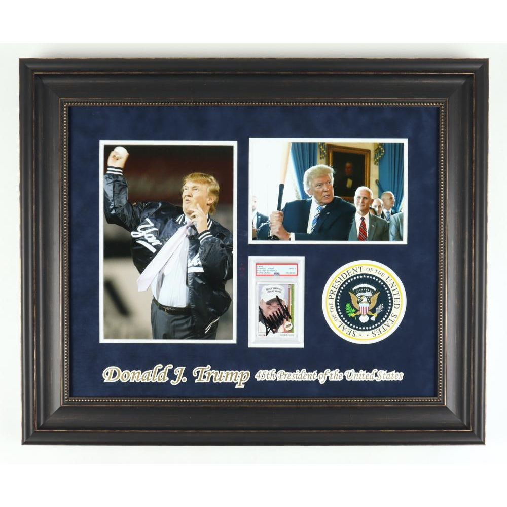 Donald J. Trump Signed "Make America Great Again" 24x29 Custom Framed ...