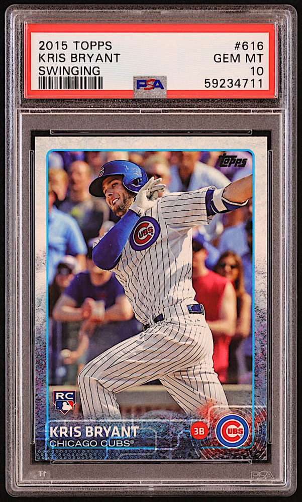 Kris Bryant 2015 Topps #616B RC Facing Left / Factory Set (PSA 10 ...