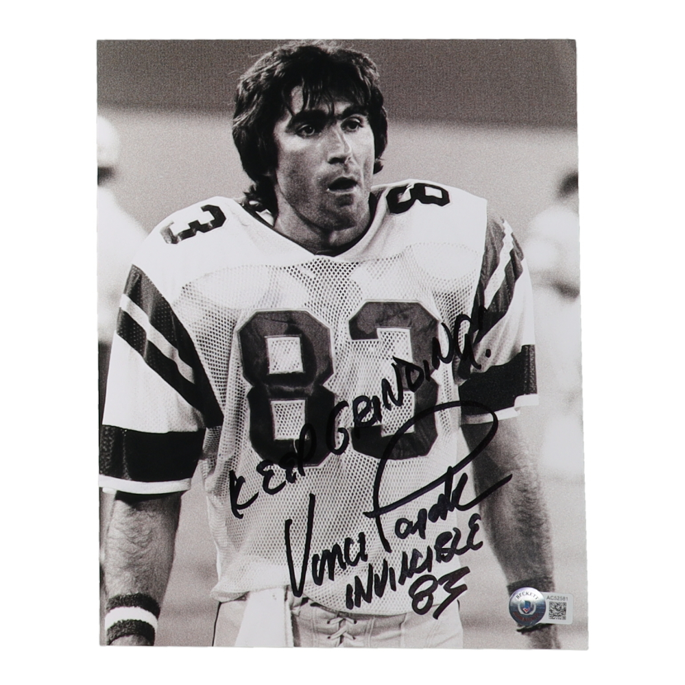 Vince Papale Signed Eagles 8x10 Photo Inscribed "Keep Grinding ...