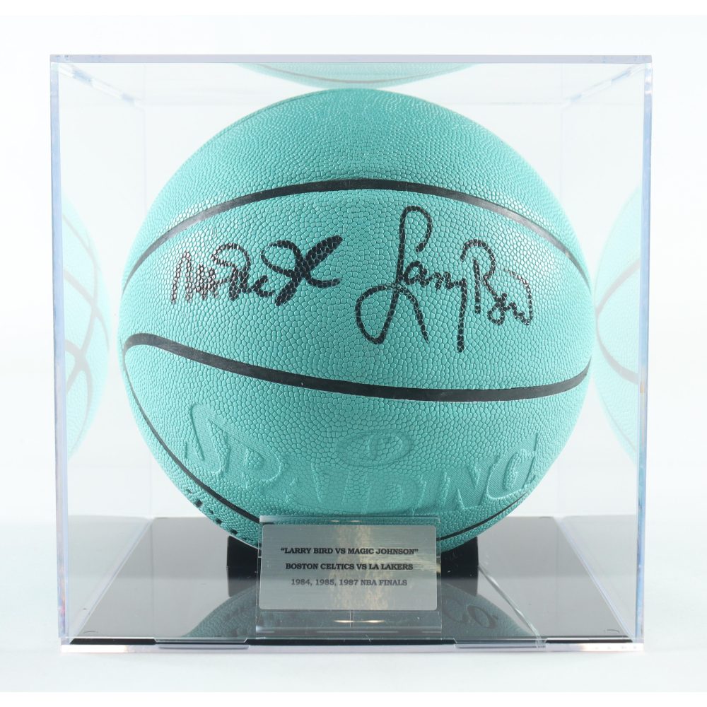 Magic Johnson & Larry Bird Signed Tiffany & Co. x Spalding Basketball ...