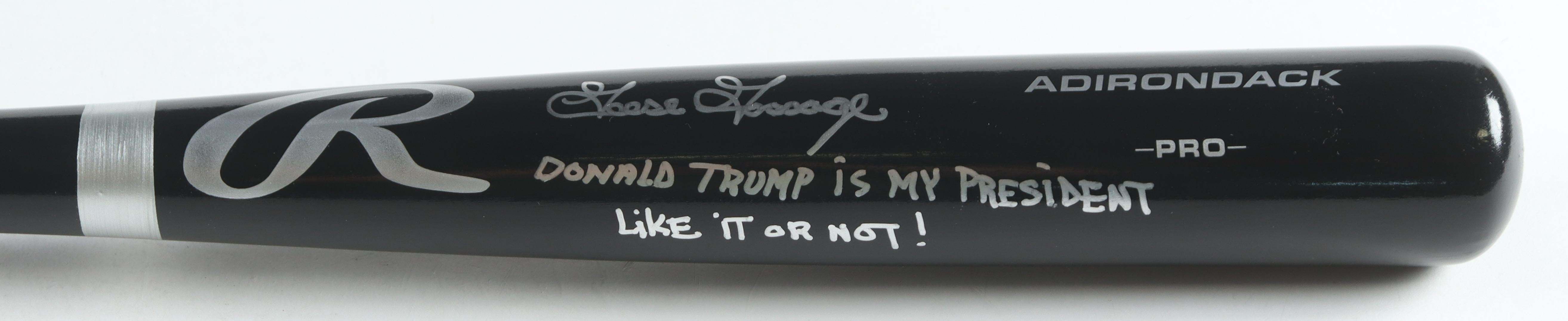 Goose Gossage Signed Rawlings Baseball Bat Inscribed "Donald Trump Is ...