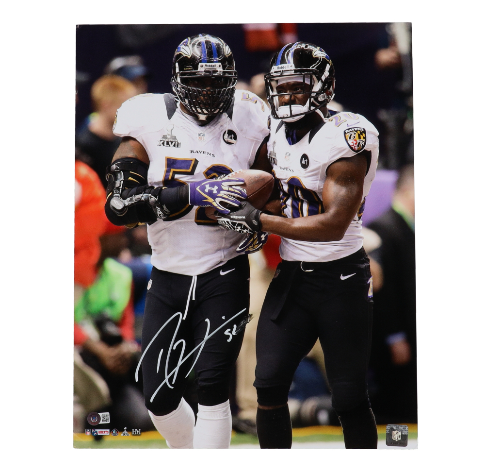 Ray Lewis Signed Ravens 16x20 (Beckett) | Pristine Auction