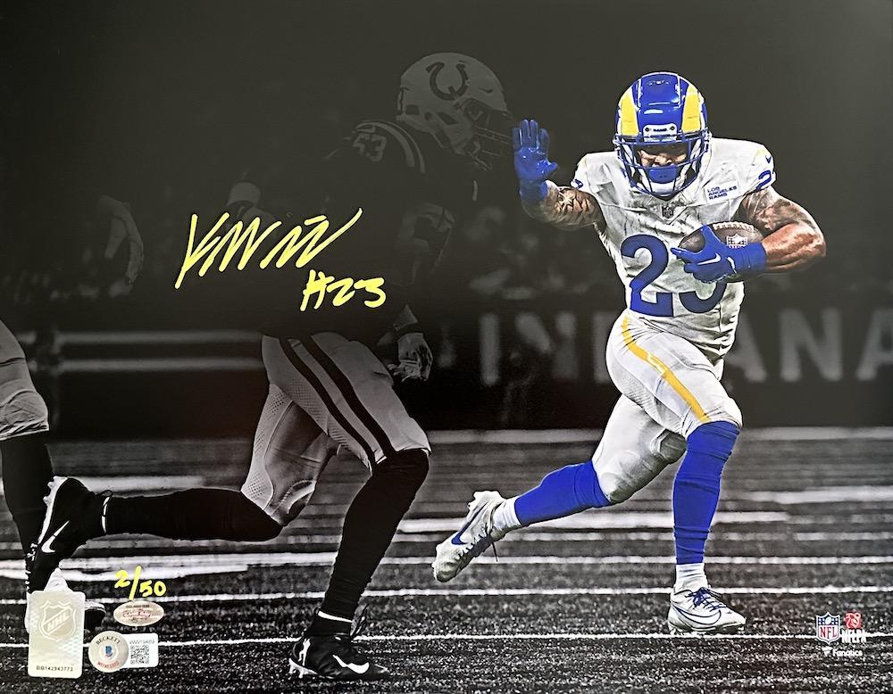 Kyren Williams Signed Rams LE 11x14 Photo (Beckett) | Pristine Auction