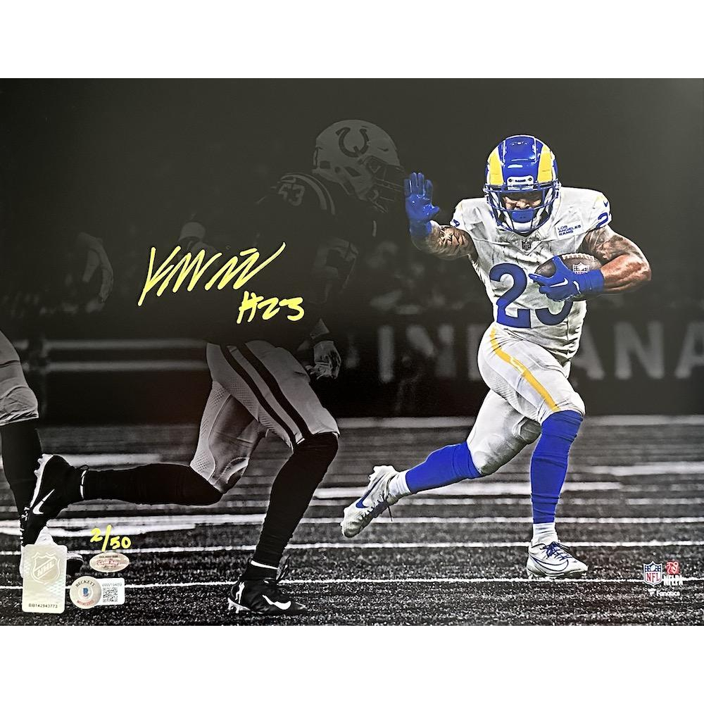 Kyren Williams Signed Rams LE 11x14 Photo (Beckett) | Pristine Auction