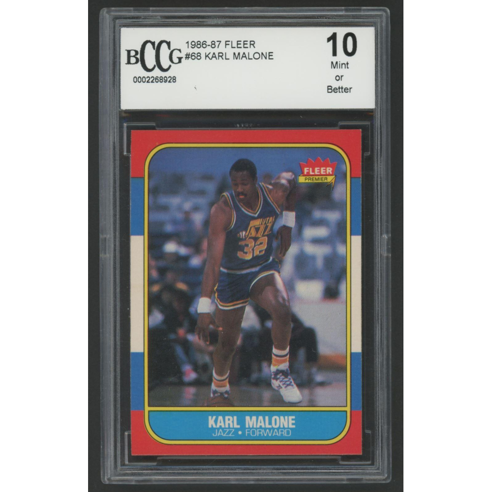 Karl Malone 1986-87 Fleer #68 RC (BCCG 10) | Pristine Auction