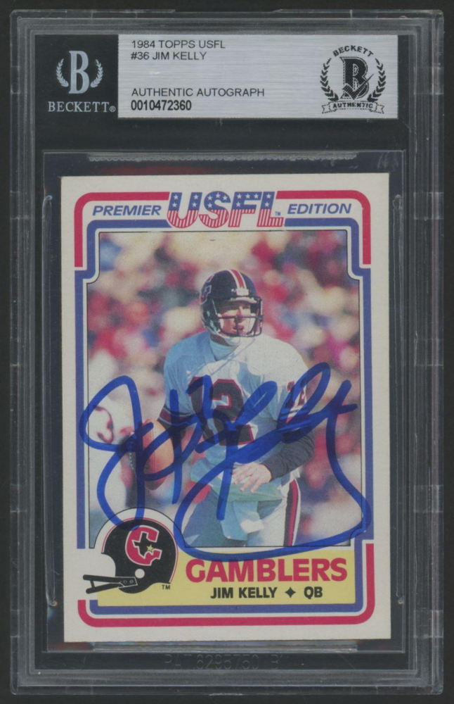 Jim Kelly Signed 1984 Topps USFL #36 RC (BGS) | Pristine Auction