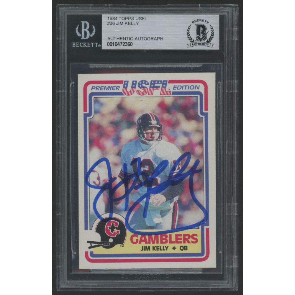 Jim Kelly Signed 1984 Topps USFL #36 RC (BGS) | Pristine Auction