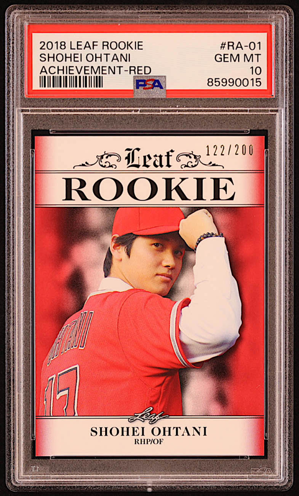 Shohei Ohtani 2018 Leaf Ohtani Rookie Achievement Red #RA01 RC #122/200 ...