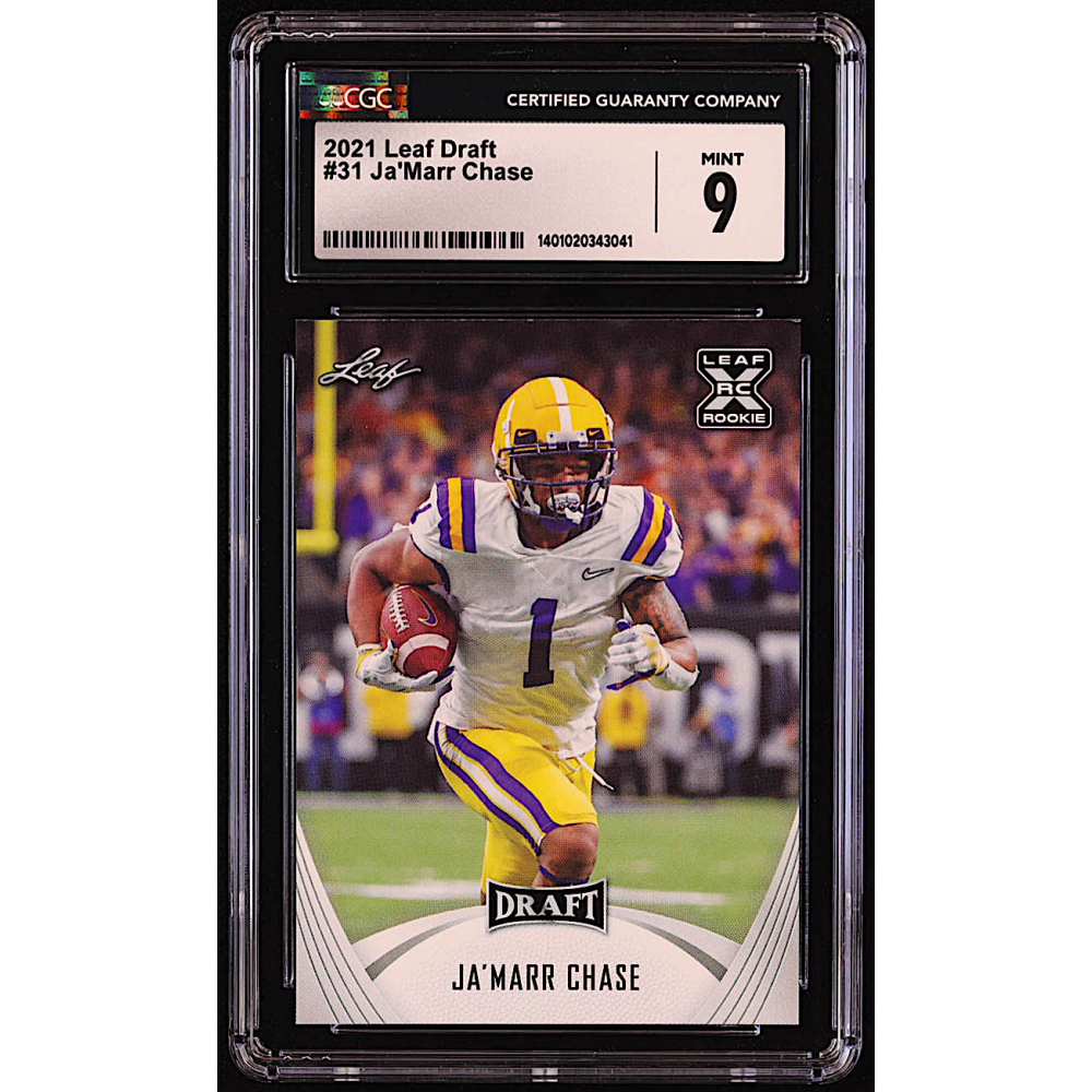 Ja'Marr Chase 2021 Leaf Draft #31 RC (CGC 9) | Pristine Auction