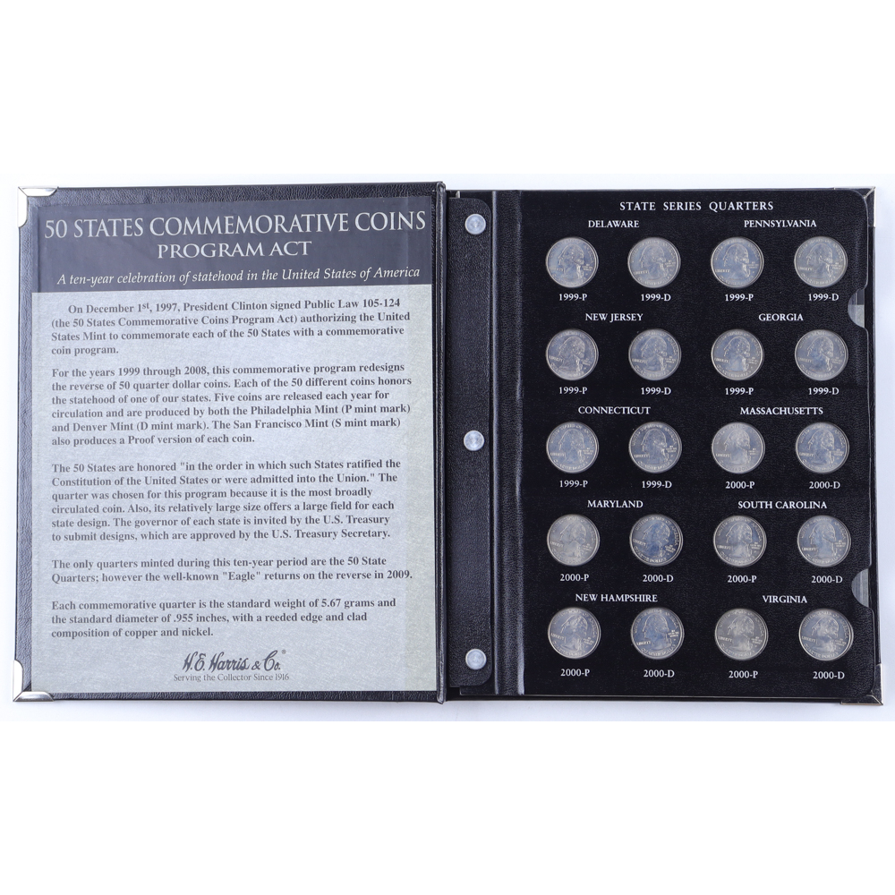 1999 - 2008-P/D Complete Statehood Quarter Collection Of (100) Quarter ...