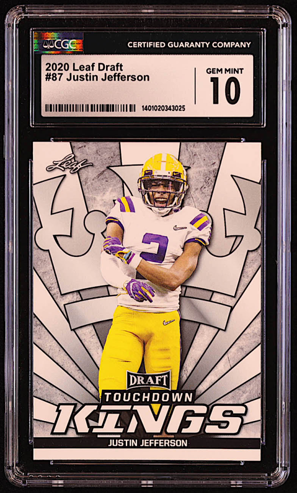 Justin Jefferson 2020 Leaf Draft #87 TK RC (CGC 10) | Pristine Auction