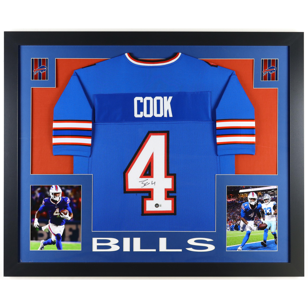 James Cook Signed Custom Framed Jersey Display (Beckett) | Pristine Auction