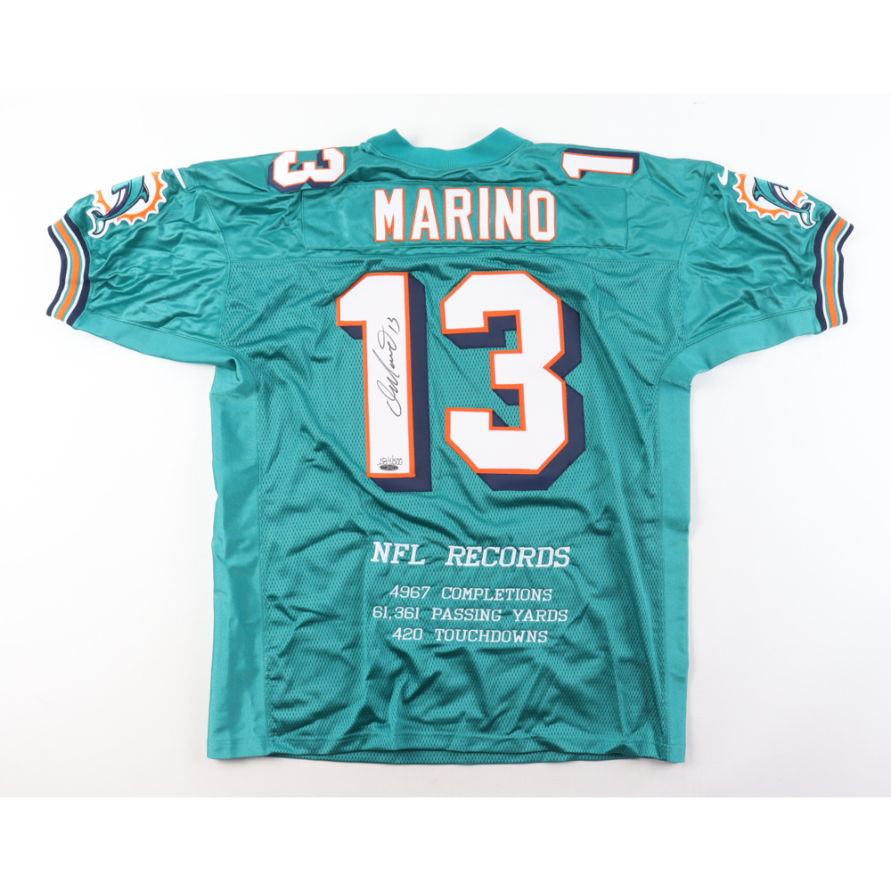 Dan Marino Signed LE Dolphins Career Highlight Stat Jersey with ...