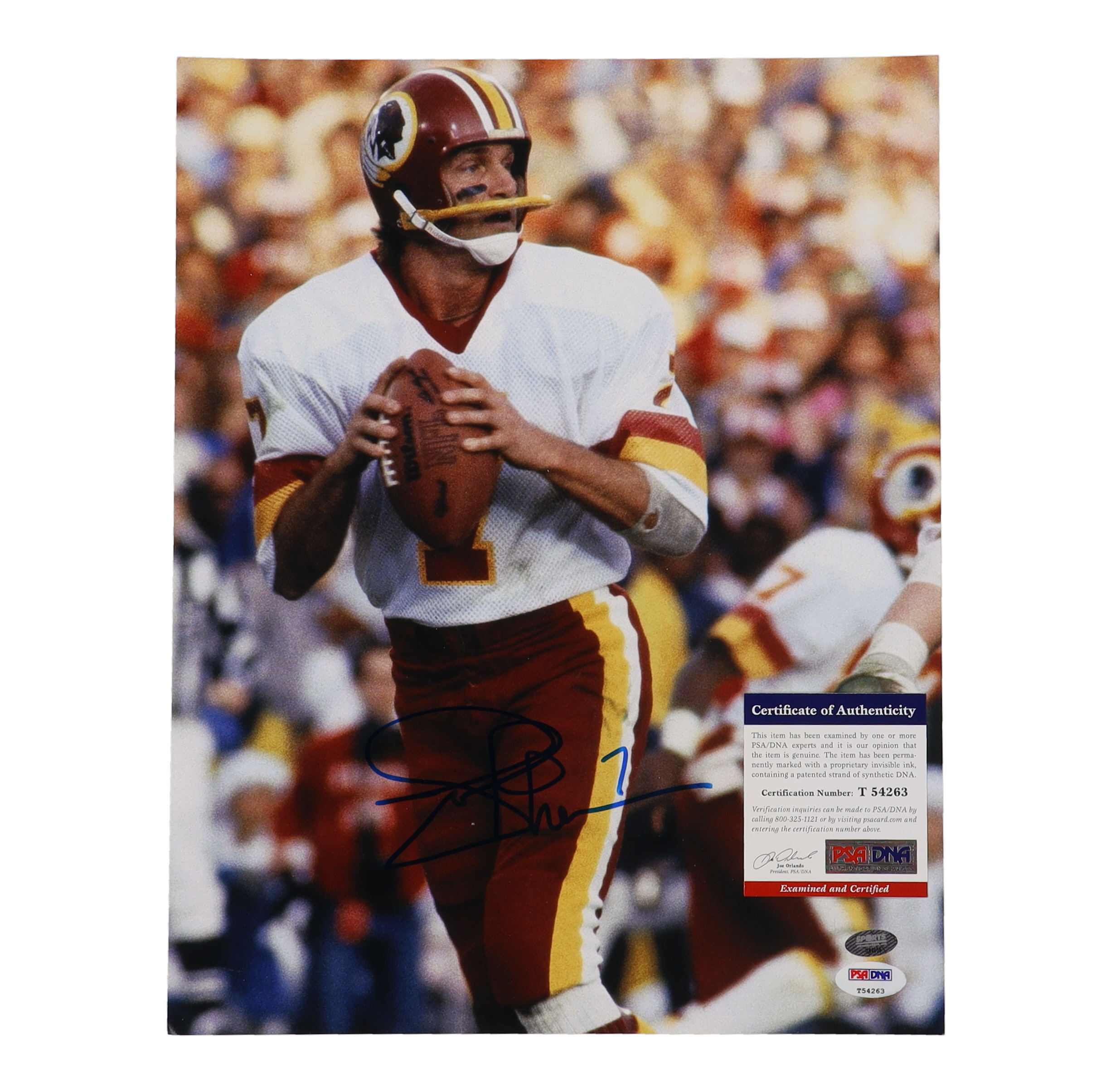 Joe Theismann Signed Redskins 11x14 Photo (PSA & Sports Memorabilia ...