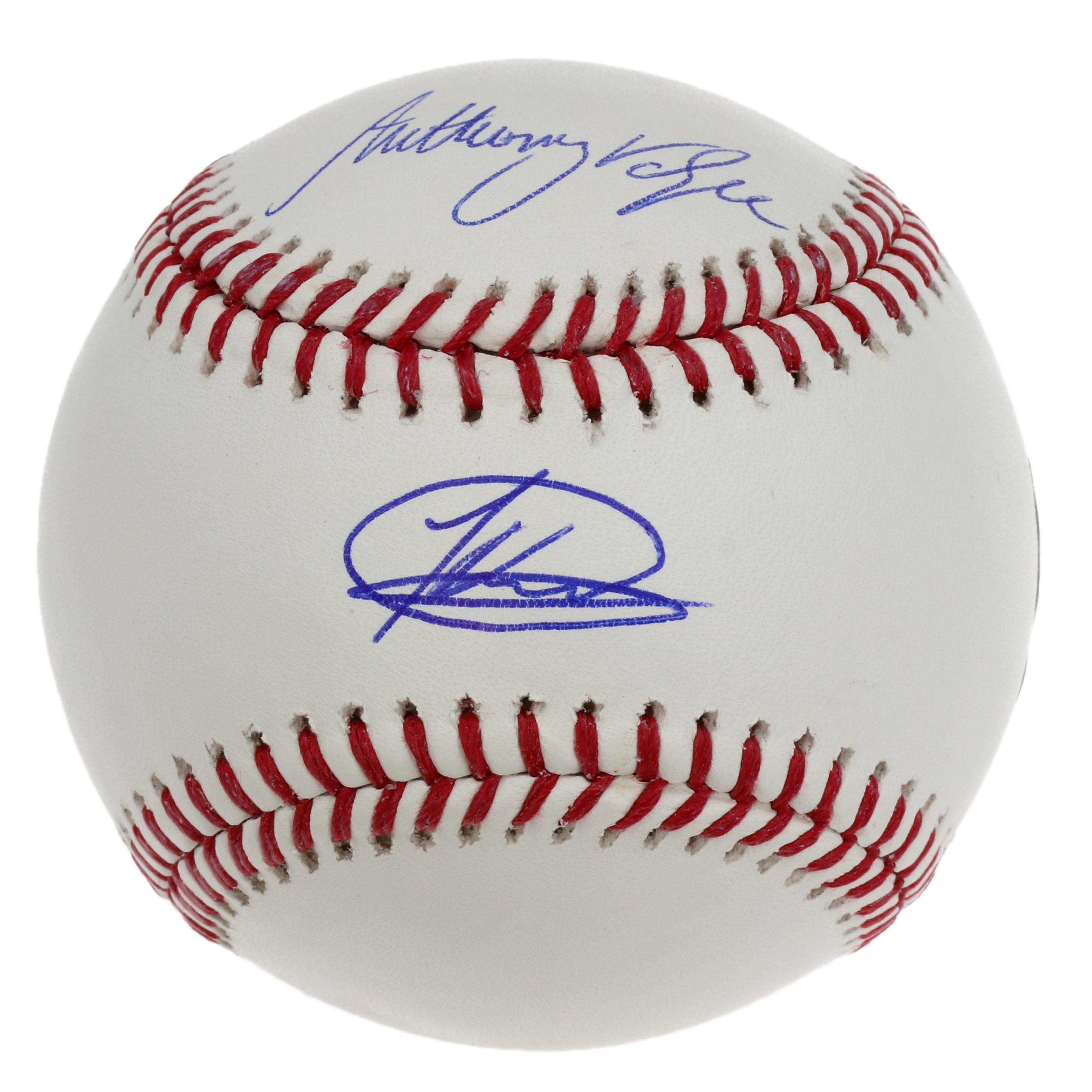 Anthony Volpe & Jasson Dominguez Signed OML baseball (Fanatics & MLB) | Pristine Auction