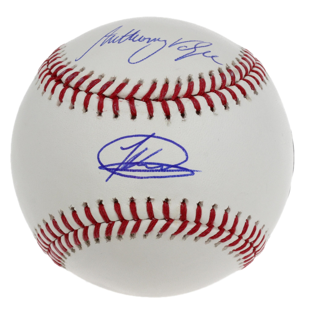 Anthony Volpe & Jasson Dominguez Signed OML baseball (Fanatics & MLB ...