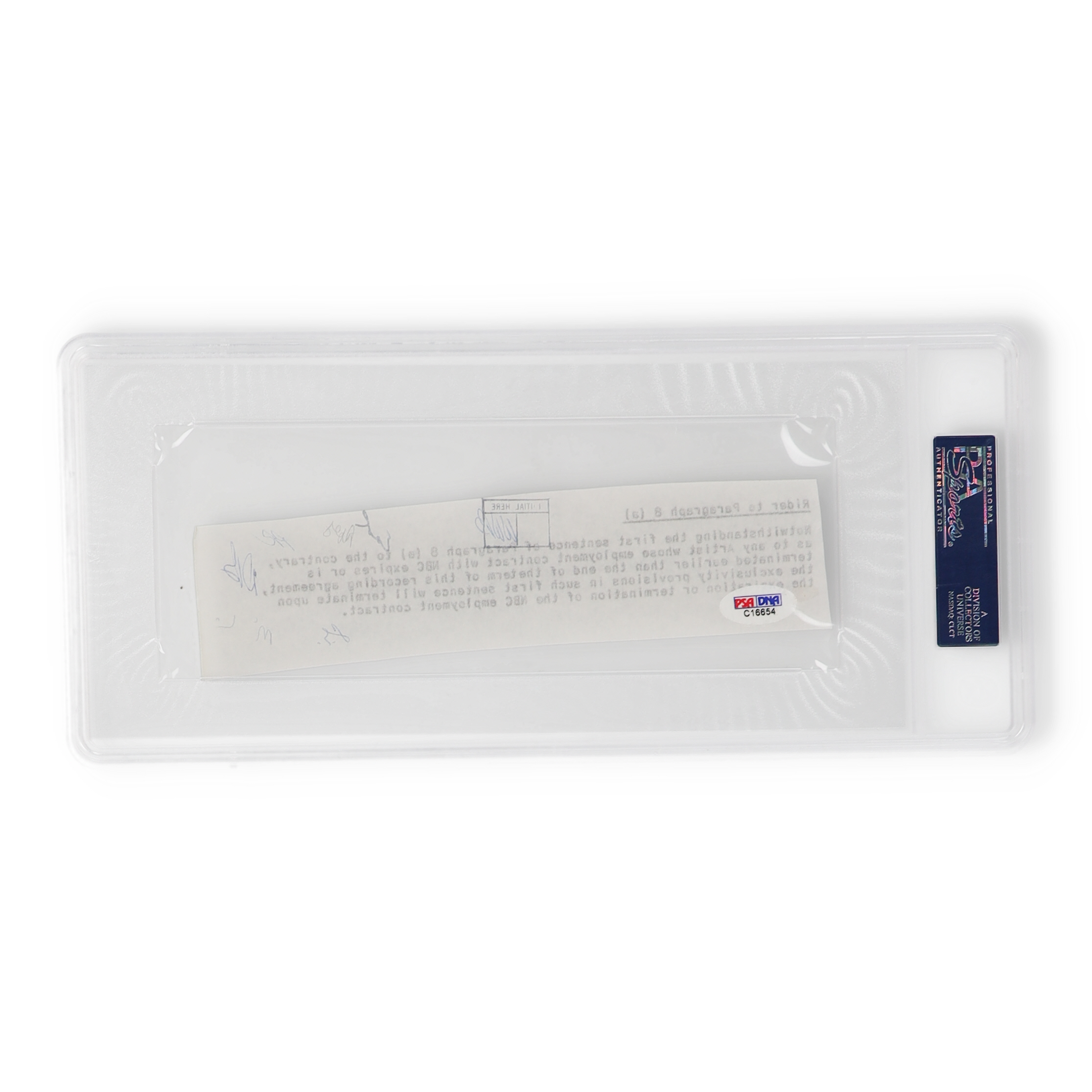 "Bonanza" Contract Cut Signed by (7) with Pernell Roberts, Dan Blocker ...