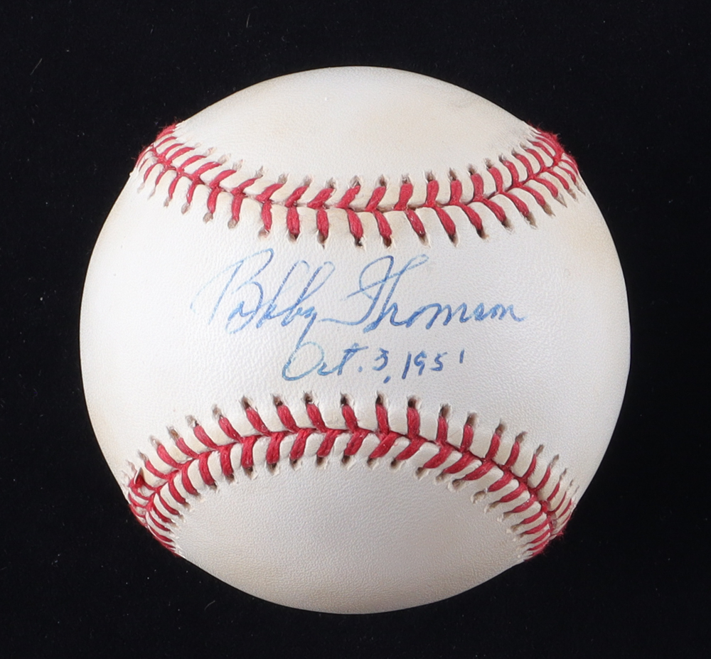 Bobby Richardson Signed ONL Baseball Inscribed "Oct. 3, 1951" (Beckett ...