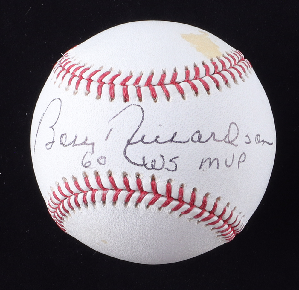 Bobby Richardson Signed ONL Baseball Inscribed "60 WS MVP" (Beckett ...