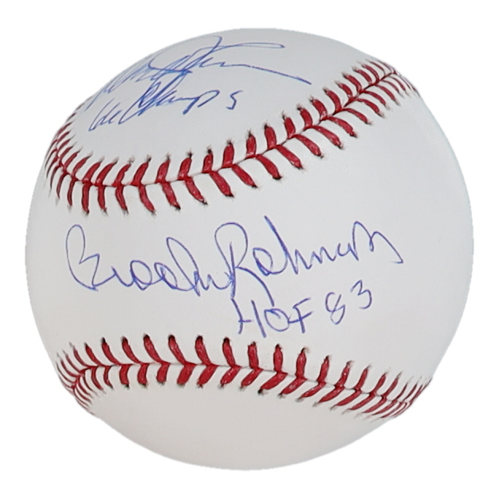 Brooks Robinson & Davey Johnson Signed OML Baseball Inscribed "HOF 83 ...