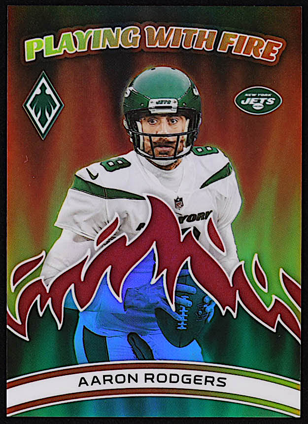 Aaron Rodgers 2023 Panini Phoenix Playing with Fire Red #7 #148/199 ...