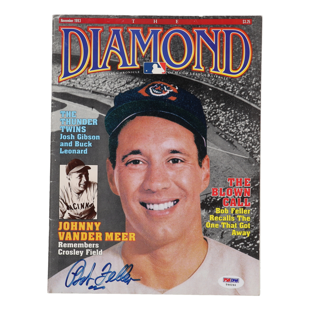 Bob Feller Signed 1993 "The Diamond" Magazine (PSA) | Pristine Auction