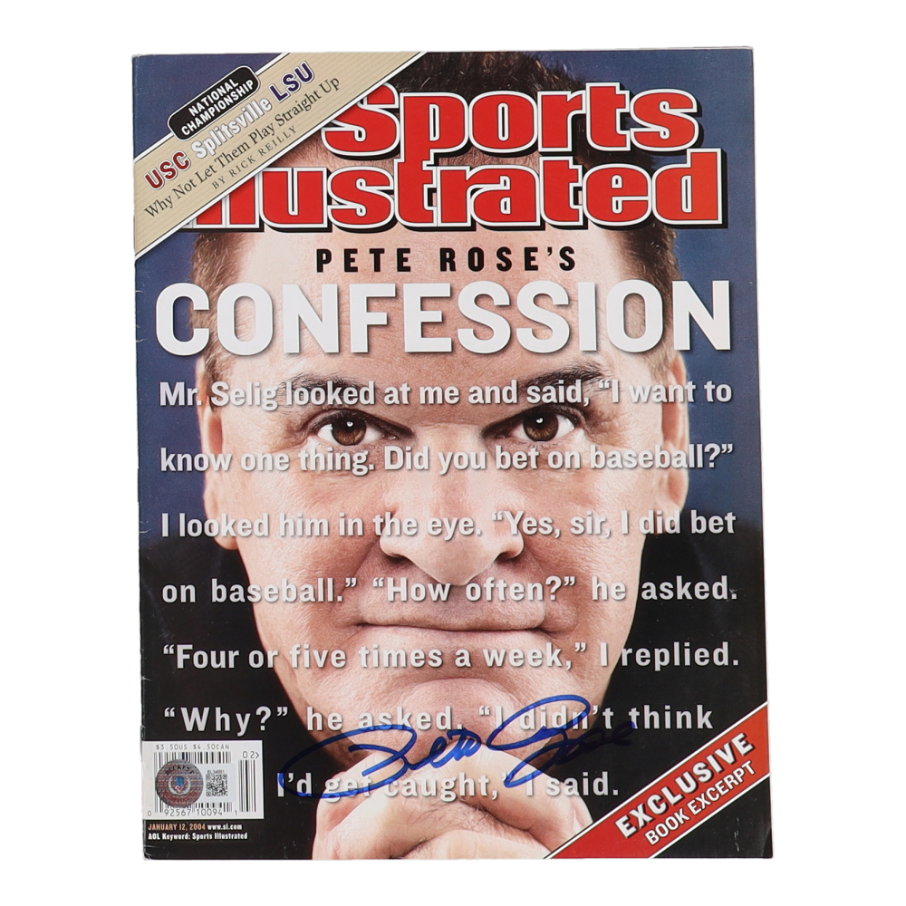 Pete Rose Signed 2004 Sports Illustrated Magazine (Beckett) | Pristine ...
