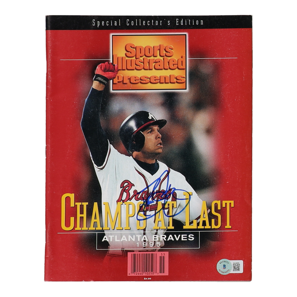 Dave Justice Signed 1995 Braves "Champs At Last" Commemorative Sports ...