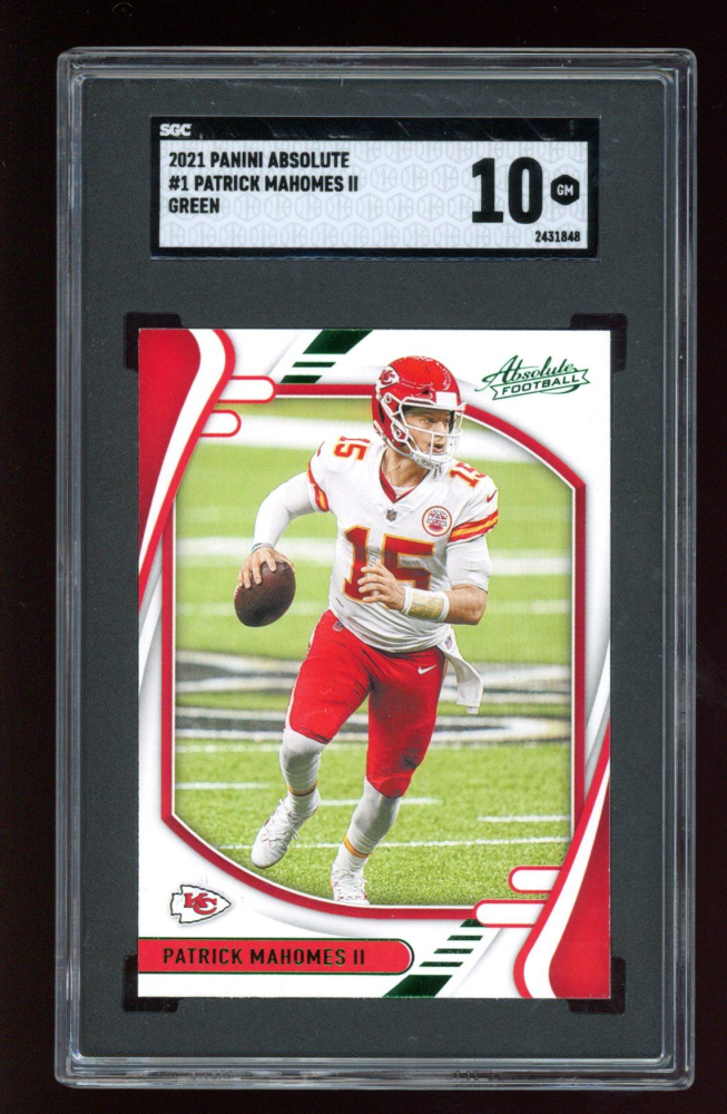 Patrick Mahomes II 2021 Absolute Green #1 (SGC 10) | Pristine Auction