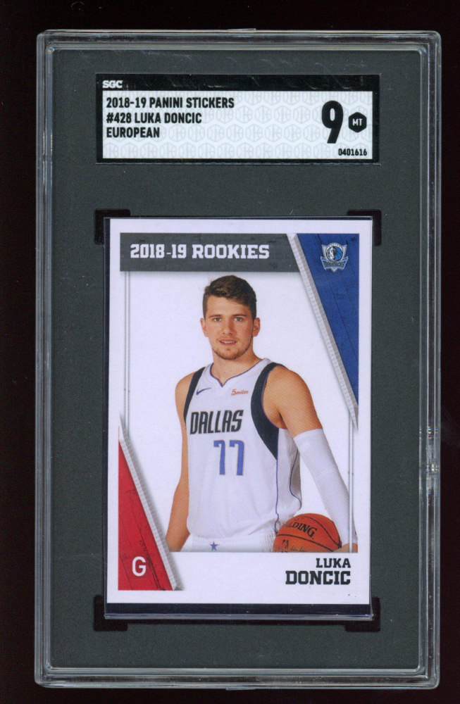 Luka Doncic 2018-19 Panini Stickers European #428 (SGC 9) | Pristine ...