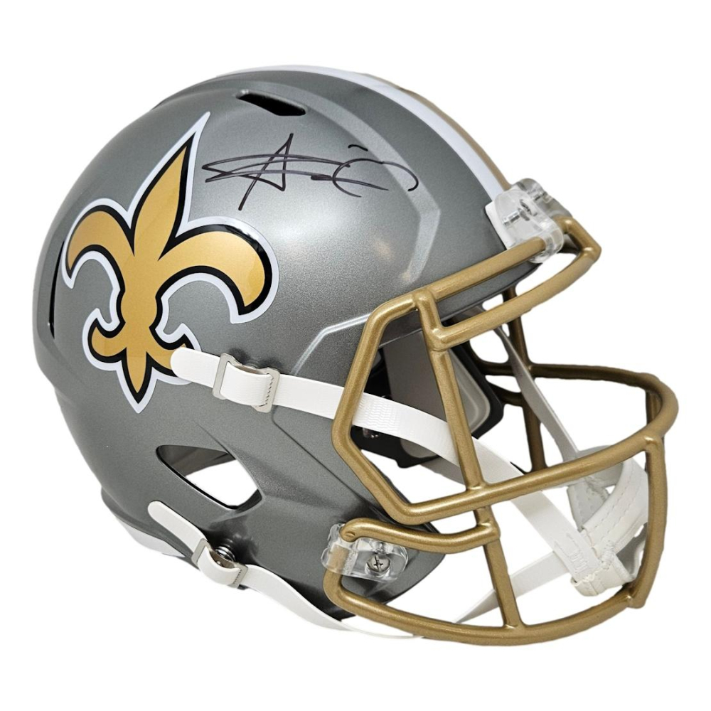 Alvin Kamara Signed Saints Full-Size Flash Alternate Speed Helmet ...