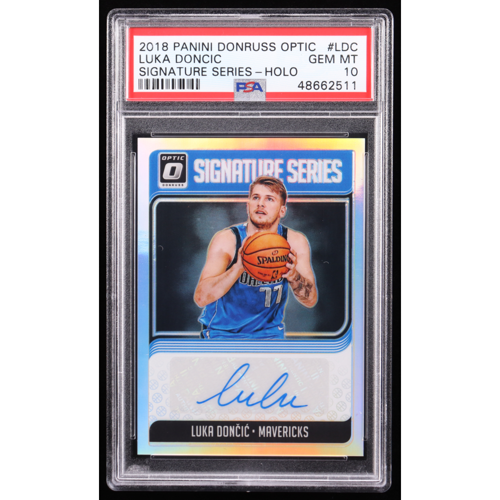 Luka Doncic 2018-19 Donruss Optic Signature Series Holo #68 RC (PSA 10 ...