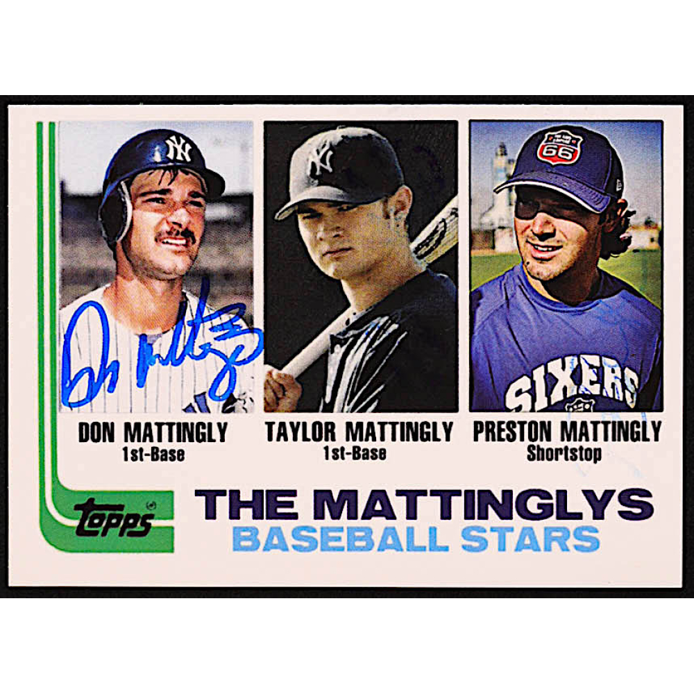 Don Mattingly Signed Topps Mattingly Family #23 Don Mattingly / Taylor ...