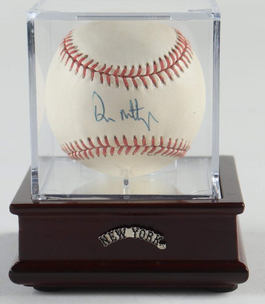 Don Mattingly Signed OAL Baseball with Yankees Display Case (PSA ...
