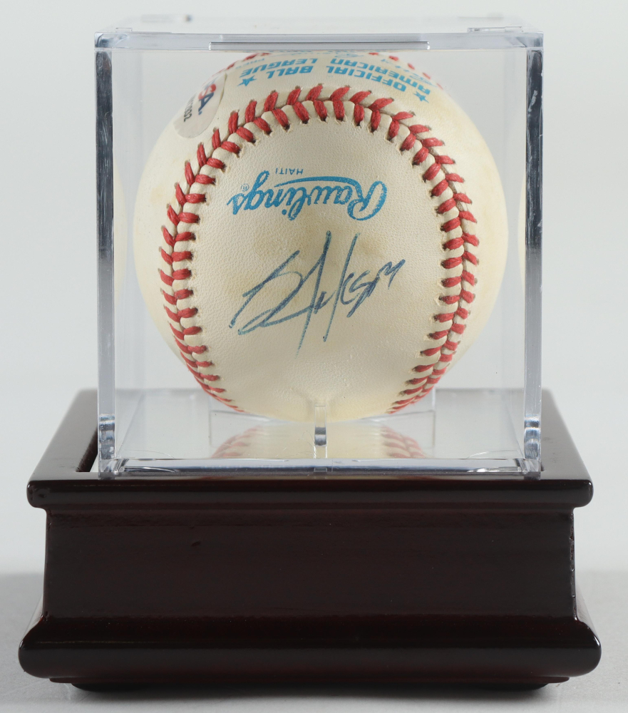 Bo Jackson Signed OAL Baseball with Wood Glass Case (PSA) | Pristine ...