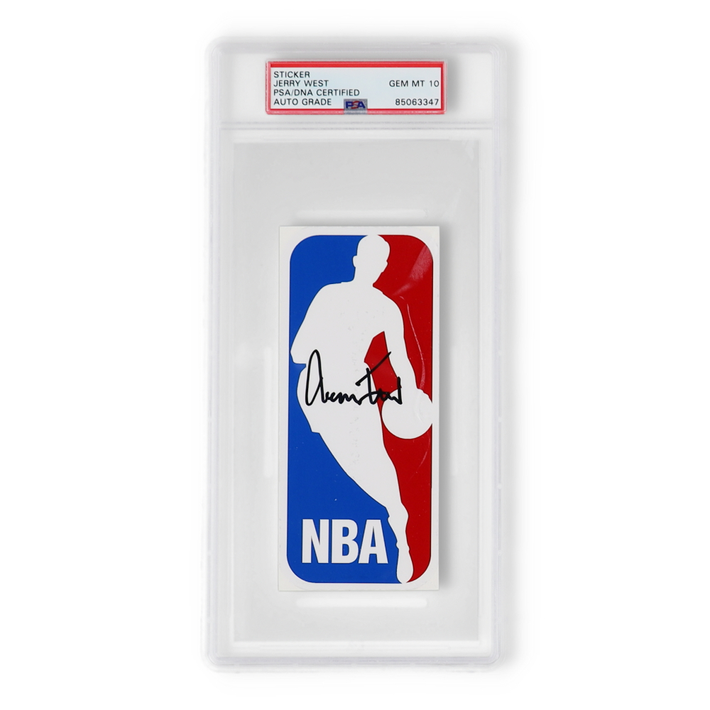 Jerry West Signed NBA Logo Decal (PSA | Auto Grade 10) | Pristine Auction