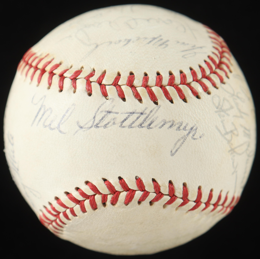 1969 Yankees AL Baseball Team-Signed by (20) with Elston Howard, Bobby ...