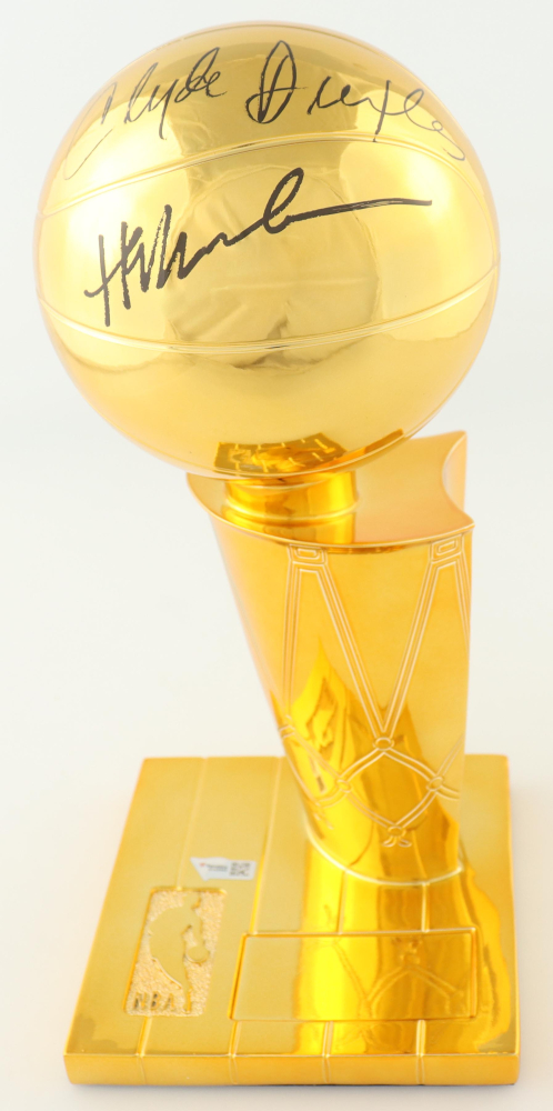 Clyde Drexler & Hakeem Olajuwon Signed Rockets NBA Champions 12 ...