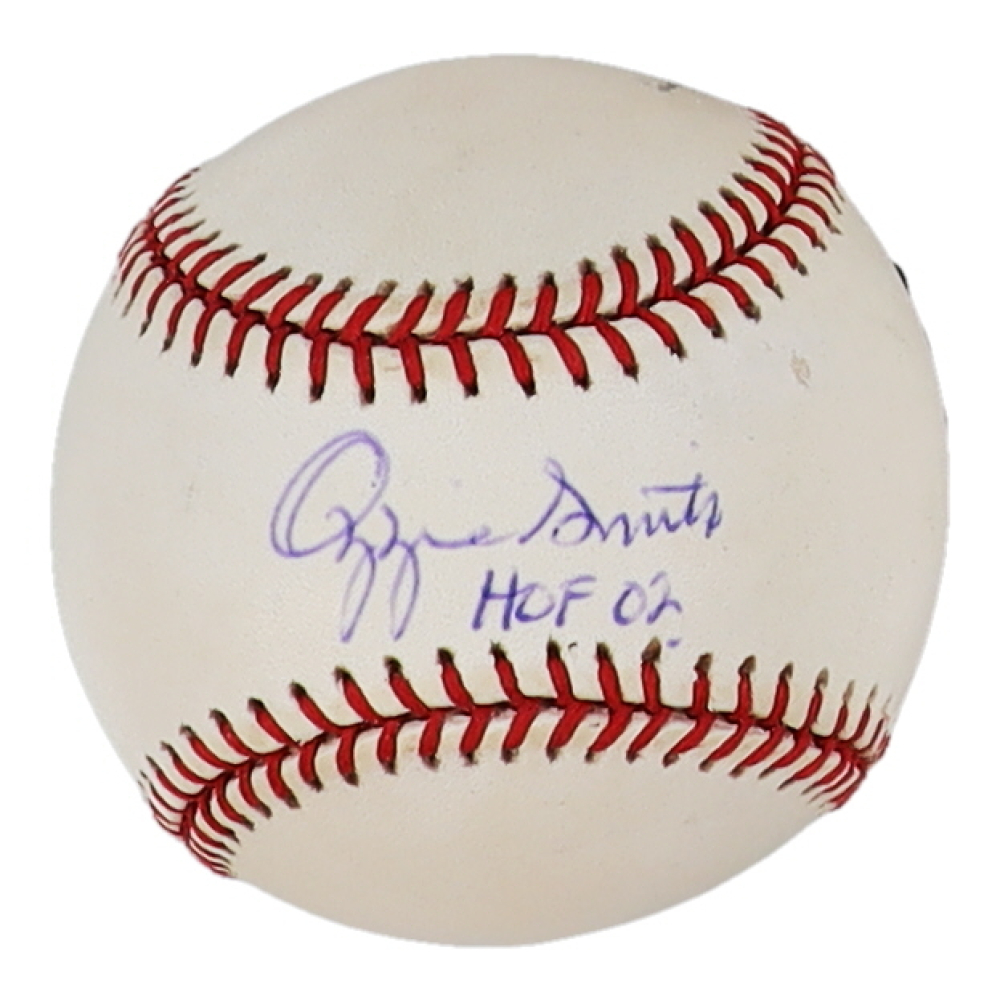 Ozzie Smith Signed ONL Baseball Inscribed "HOF 02" (Beckett) | Pristine ...
