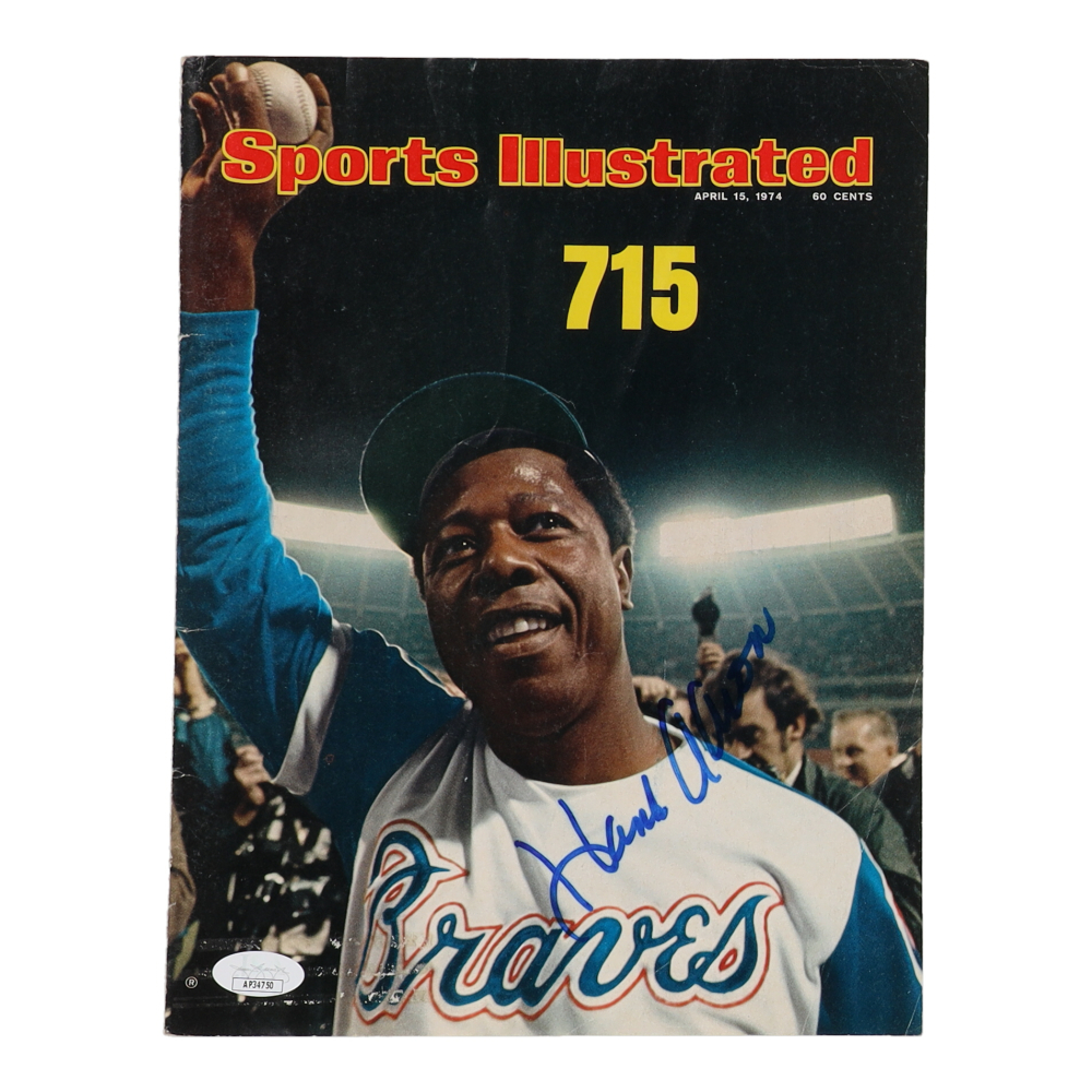 Hank Aaron Signed 1974 Sports Illustrated Magazine Cover (JSA ...