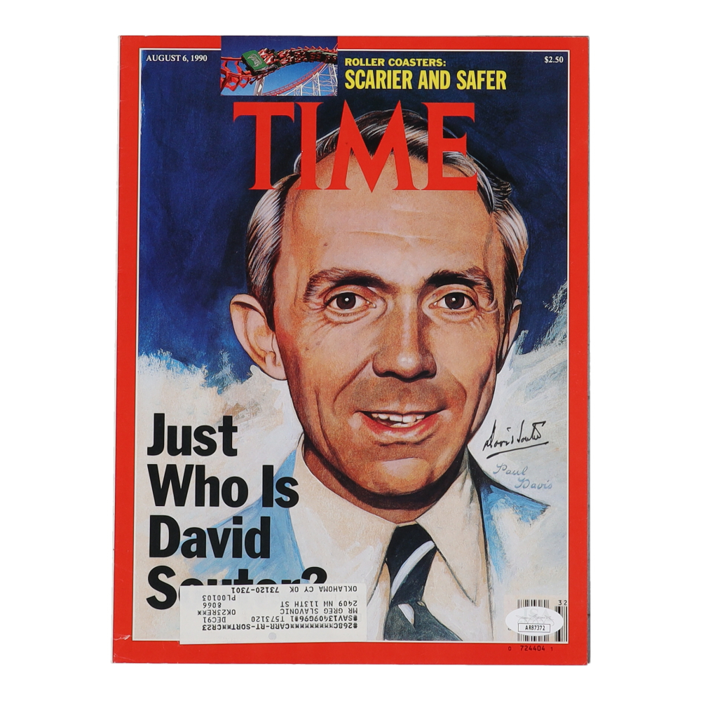 David Souter Signed 1990 Time Magazine Cover (JSA) | Pristine Auction