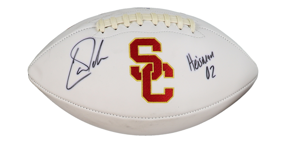 Carson Palmer Signed USC Trojans Logo Football Inscribed "Heisman 02 ...