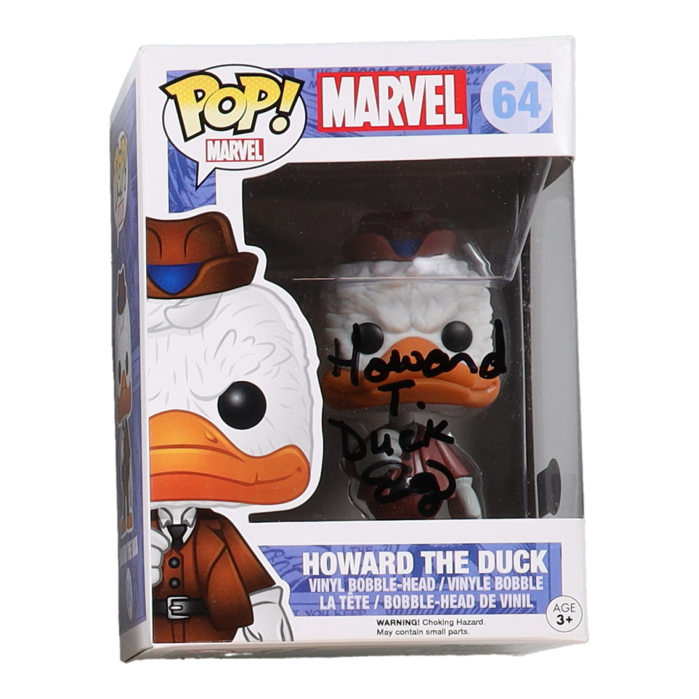 Ed Gale Signed "Marvel" #64 Howard the Duck Funko Pop! Vinyl Figure Inscribed "Howard T. Duck ...