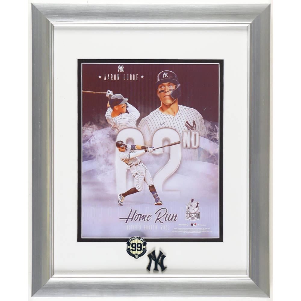 Aaron Judge Yankees 62nd Home Run Custom Framed Photo Collage With Team ...