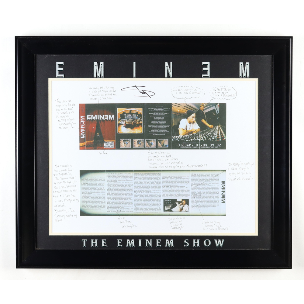 Eminem Signed "The Eminem Show" Custom Framed Lithograph Display ...